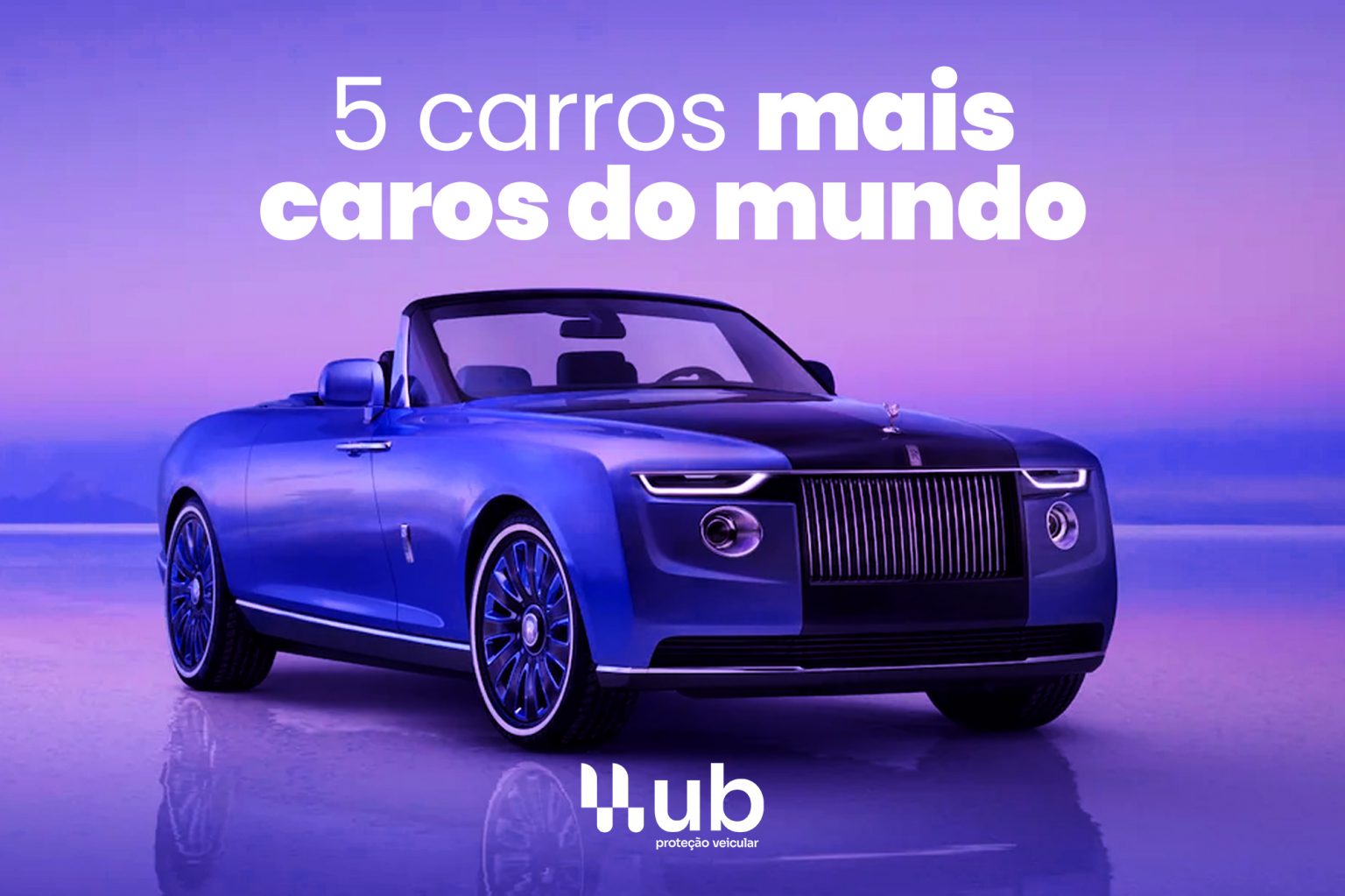 Os cinco carros mais caros do mundo - UB Proteção Veicular